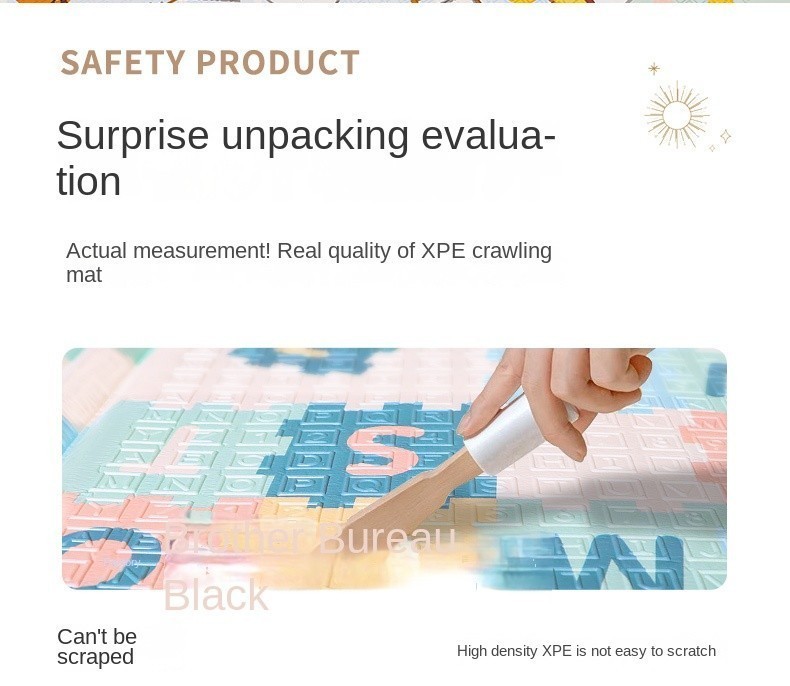 Kids Playmat and Baby Playmat Foldable 200x180cm XPE Play Mat Thicken ...