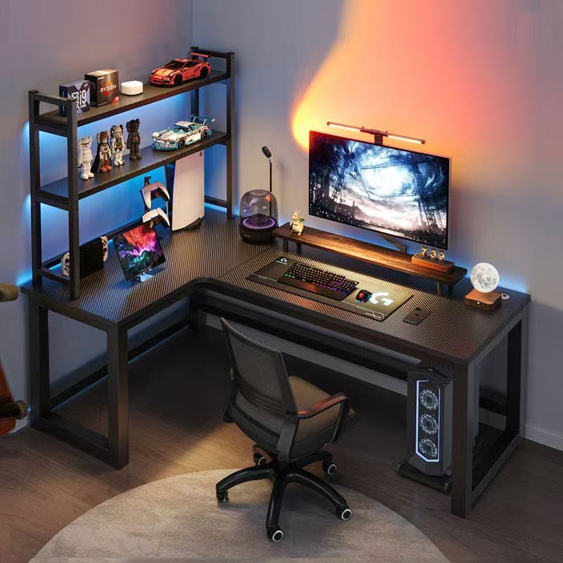 Gaming Table Computer Desk Carbon Fibre Corner Esports Table Computer ...