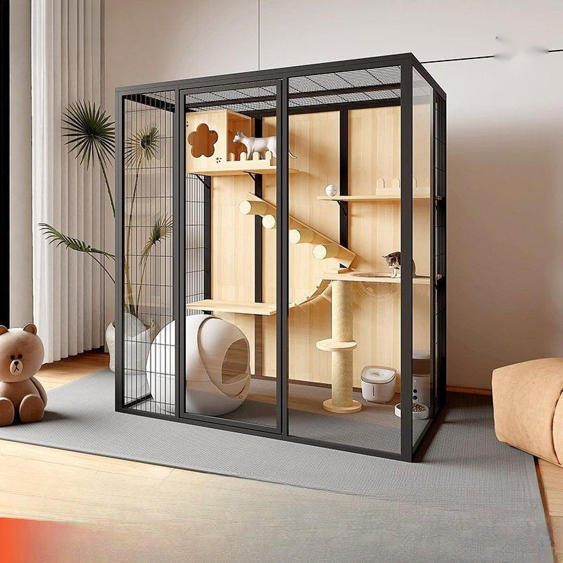 Cat Cage Villa Home Super Large Space Nest House Panoramic Glass Room ...