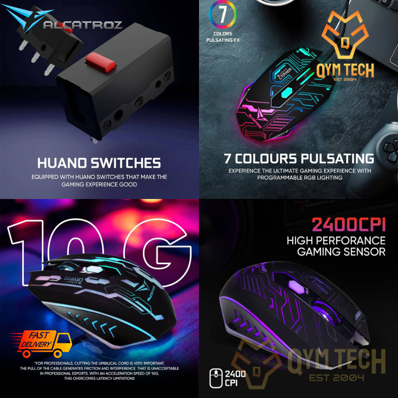 Alcatroz X Craft 2400 CPI Gaming Mouse | Shopee Singapore