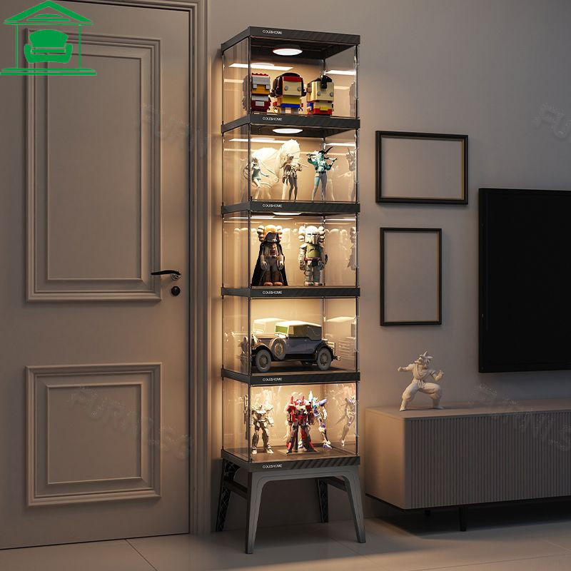BHR Display Cabinet Storage Cabinet Lego Dustproof Transparent Display ...