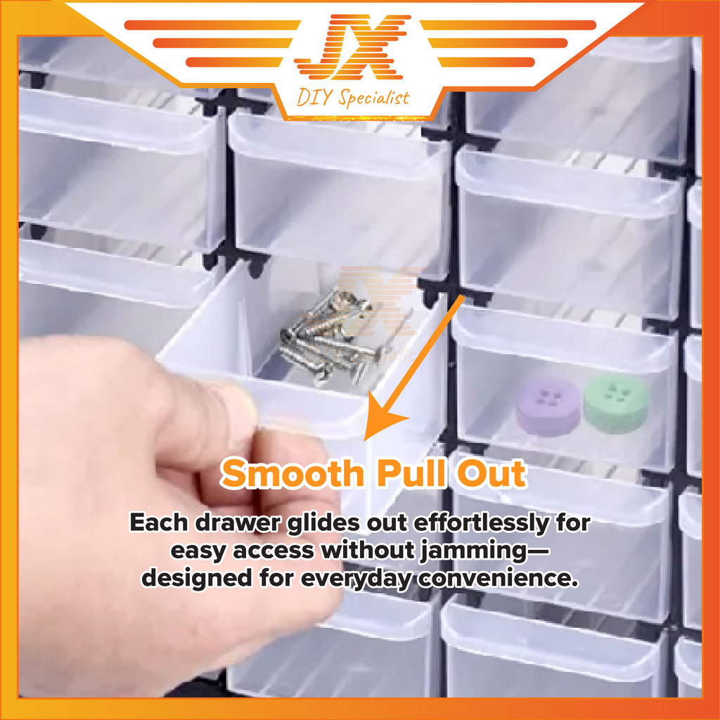 25 Multipurpose Small Item Accessories Storage Plastic Drawer Stackable ...