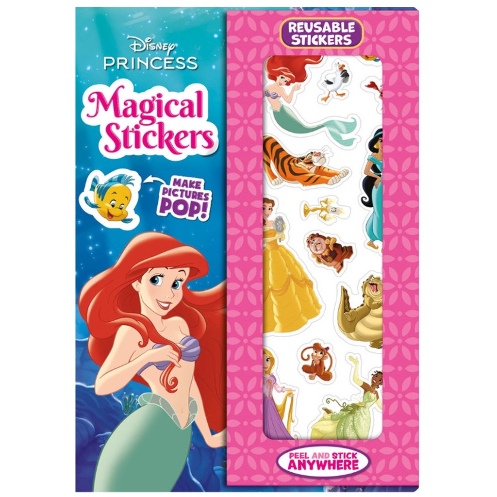 Disney Princess Mighty Stickers Book For Kids To Decorate With Reusable ...