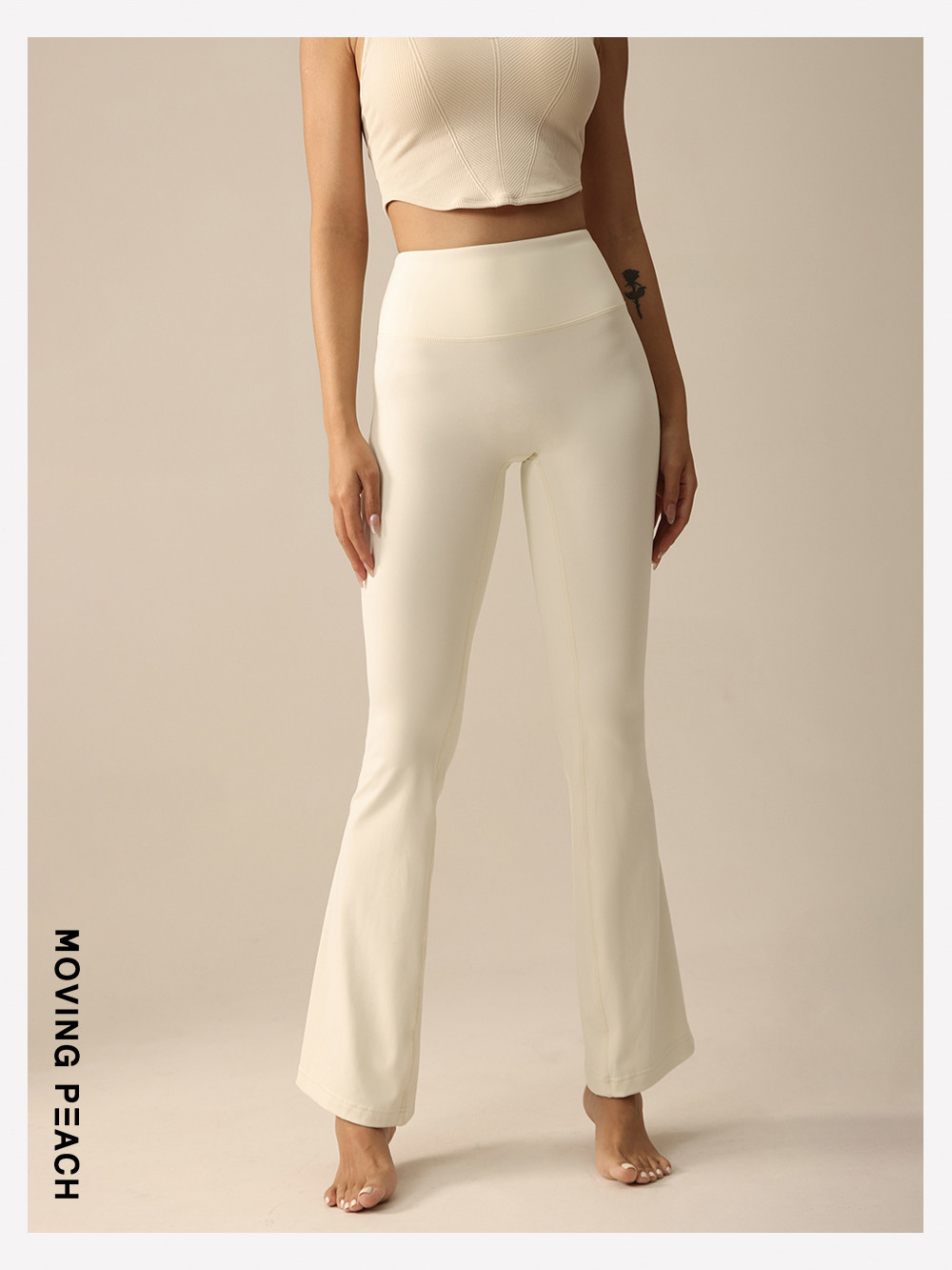 MOVING PEACH Women Flared Pants Buttery-Soft High-rise Yoga Pilates ...