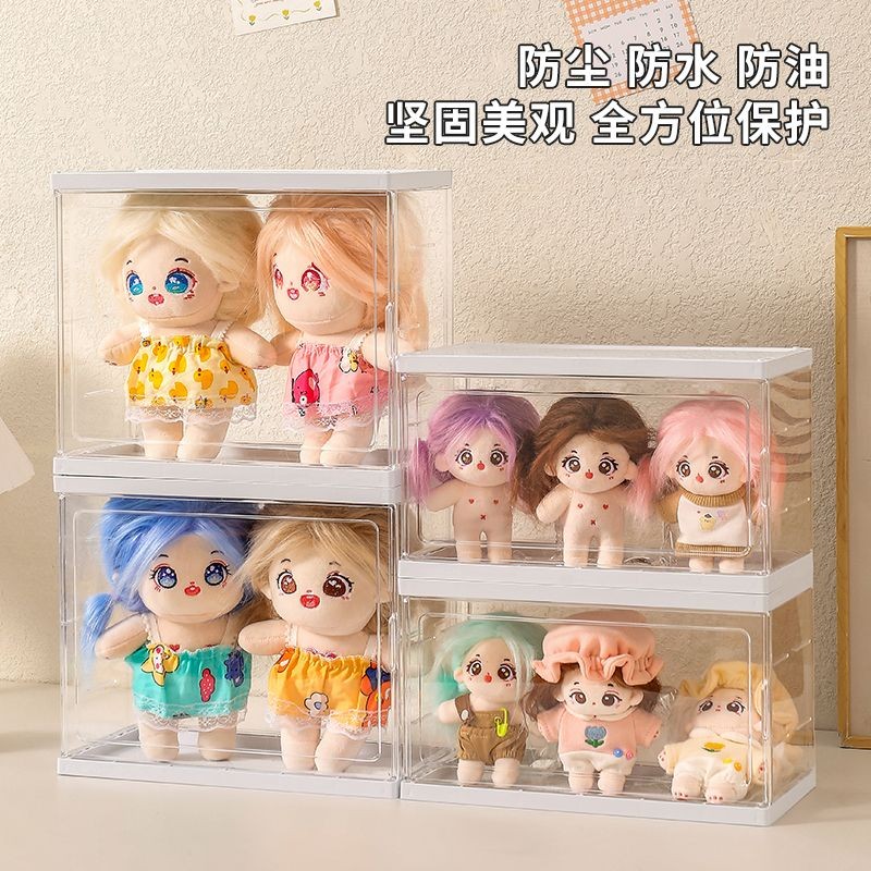 Cotton Doll Storage Display Box Transparent Acrylic Dustproof Large ...