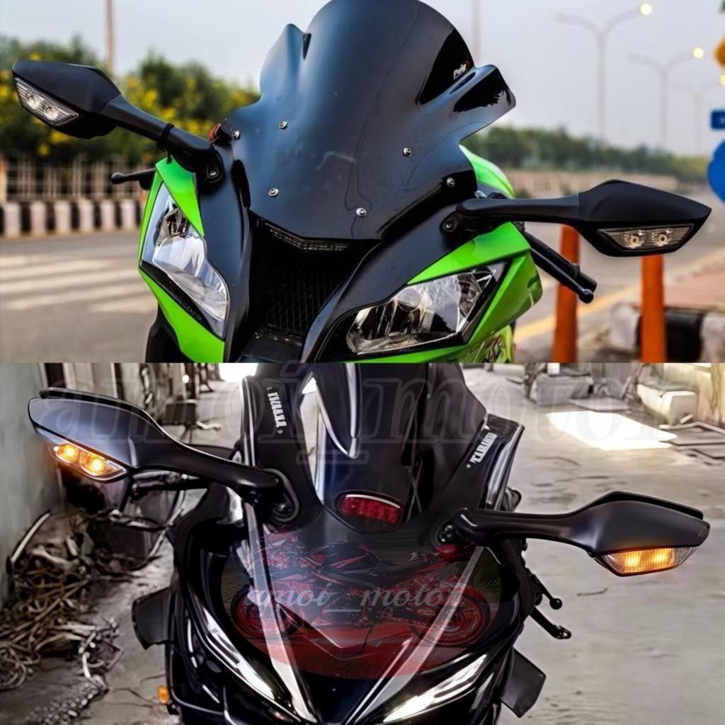 Universal SIDE MIRROR Fairing With Led Signal Light ZX10R Design ...