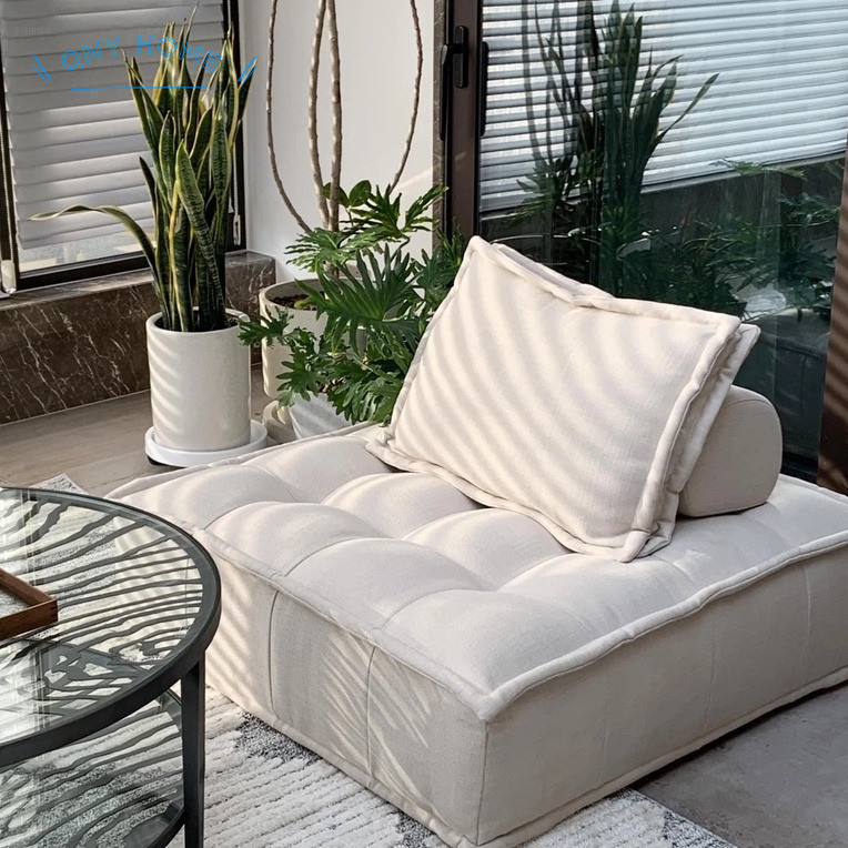 LQ Nordic Minimalism Tofu Fabric Tech Leather Sofas Microfiber Cotton ...