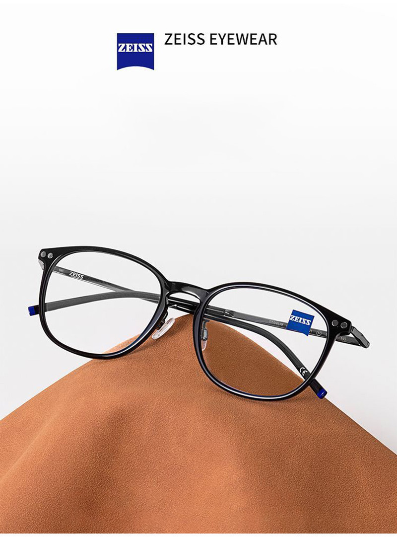 ZS22704 ZEISS Spectacles Non-allergic Pure Titanium Leg Rivet Decorated ...