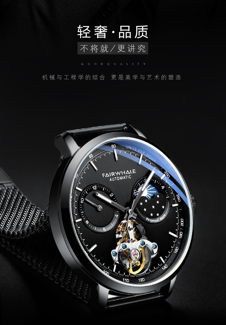 Mark Fairwhale Genuine Men's Watch Business Sun Moon Star Multi ...