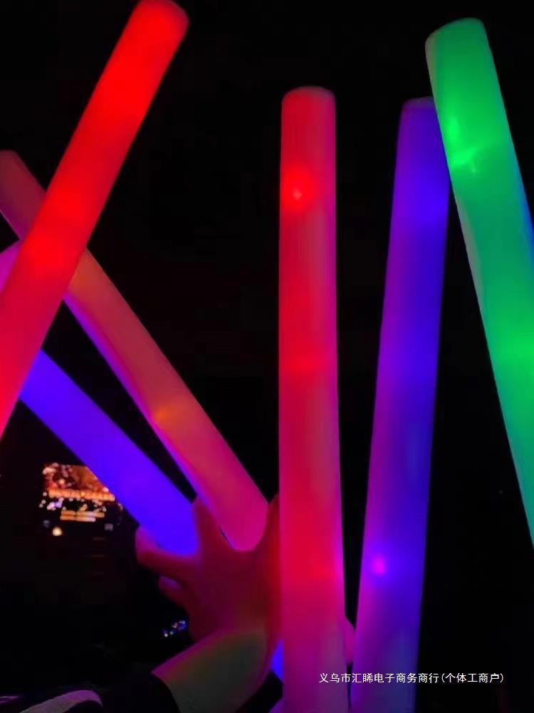 Colorful Light Stick Concert Support Stick Sponge Foam Electronic Light ...