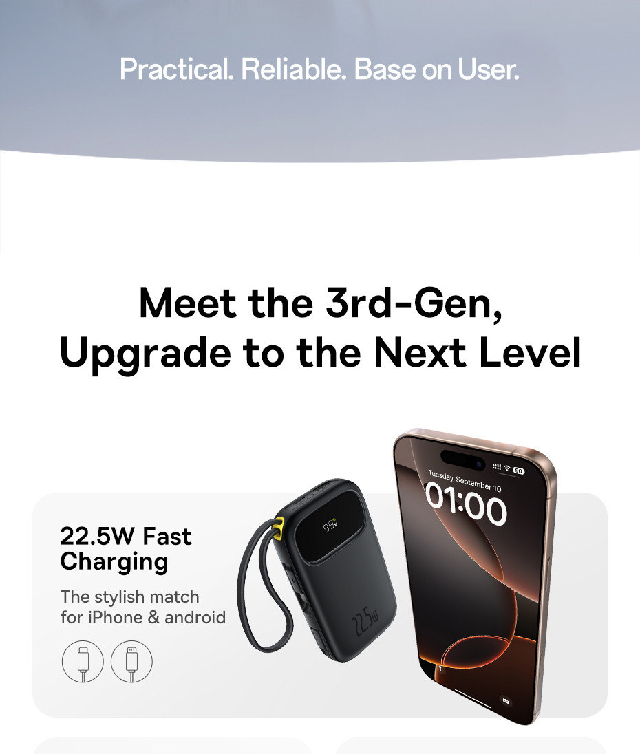 【CCC Certified Power Bank】Baseus Qpow3 10000/20000mAh PD 22.5W 20W ...