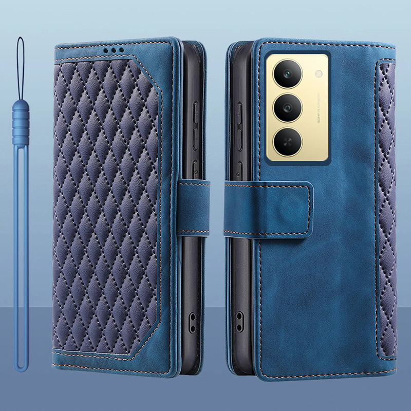 For Realme 14x 5G Flip leather Card Holder Book Wallet stand Full ...