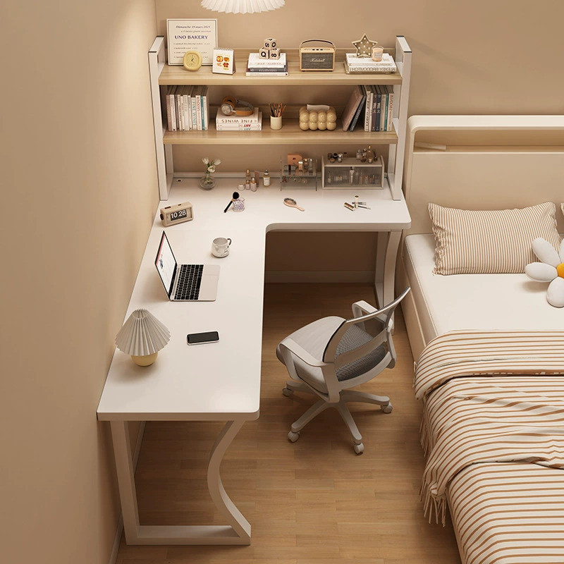 Corner Desk Bookshelf Integrated Computer Desk Bedroom Home Girls ...