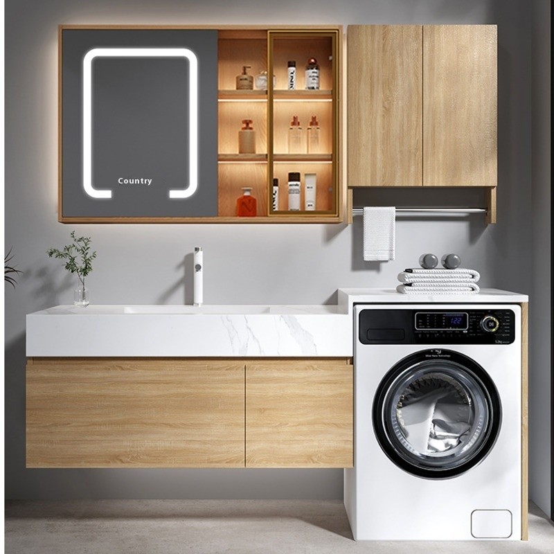 Integrated Washing Machine Cabinet Bathroom Cabinet Combination ...
