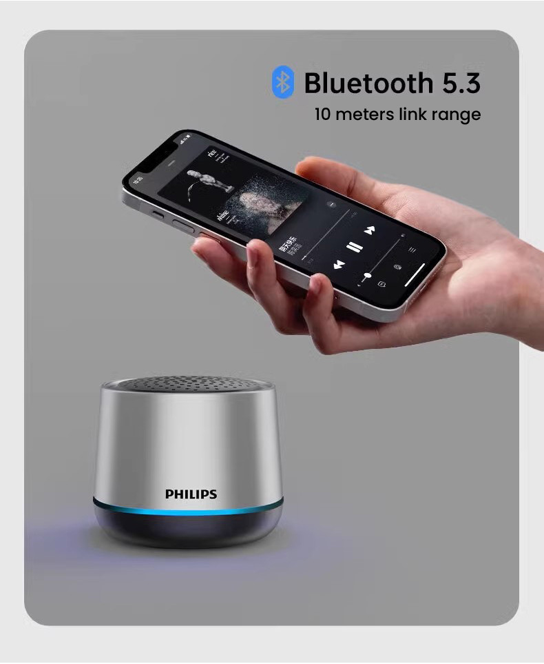 Philips TAS1009 Bluetooth Speaker Dual Audio Pairing | Shopee Singapore