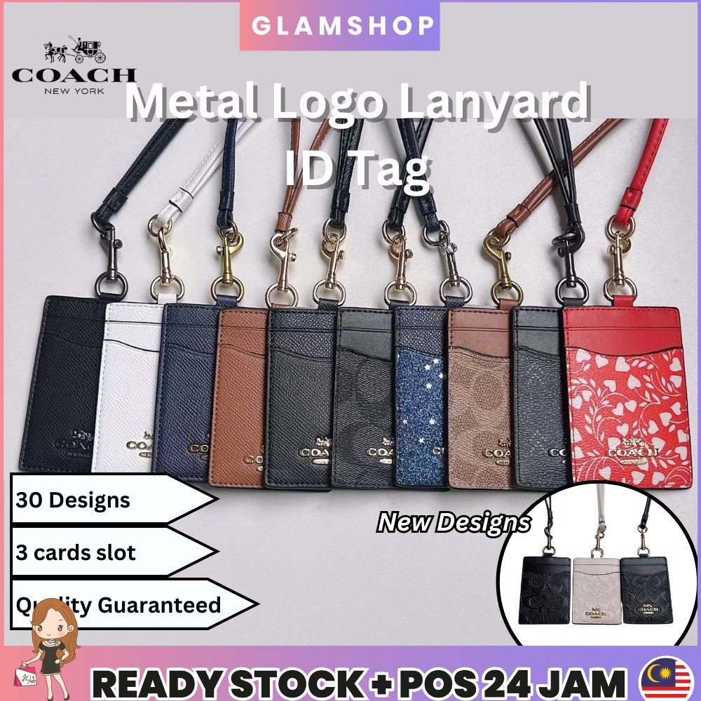 COACH Metal Logo ID Lanyard Card Holders Office Lanyard Name Tags ...