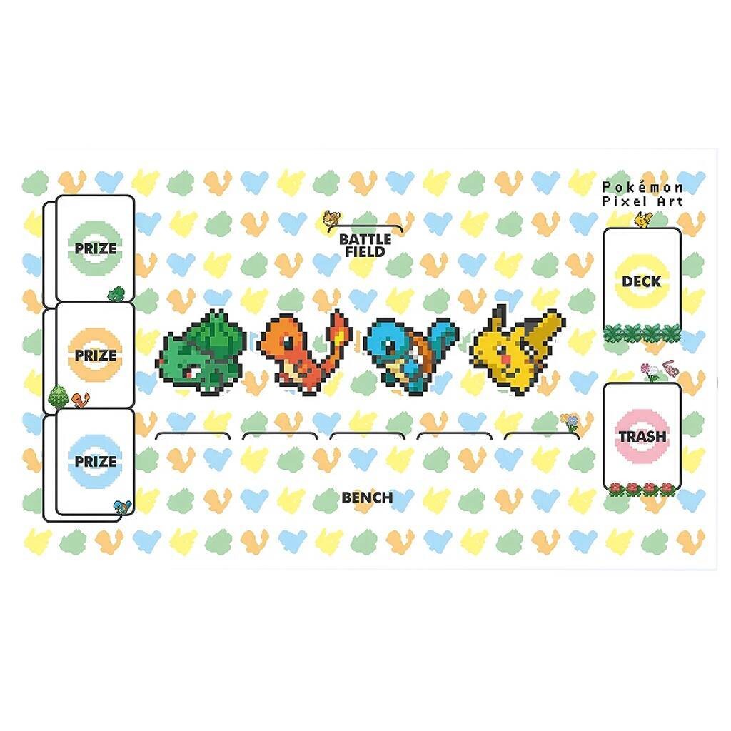 600x350x2mm Diy Bulbasaur Charmander Pikachu Pokemon Rubber Play Mat ...