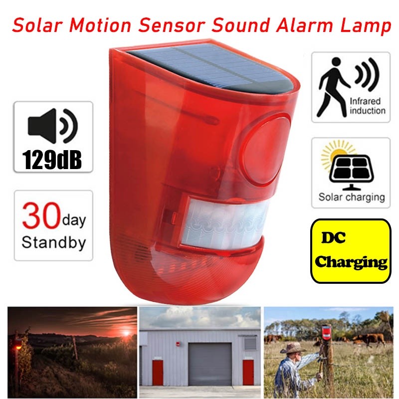 in stock Solar Sound Alert Flash Warning Sound & Light Alarm Motion ...