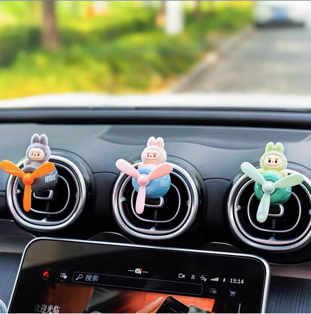 Labubu Car Air Freshener Car Air Vent Aromatherapy Cute Pilot Car ...