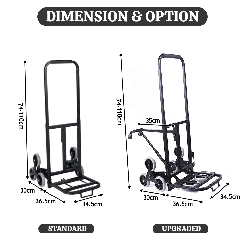 Encora Tri-Wheel Heavy Duty Trolley Stair Trolley With Wheel Hand Truck ...