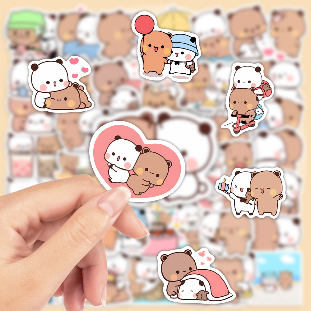 Kawaii Bubu and Dudu Stickers Cute Bear Couple DIY Kids Toy Gifts ...