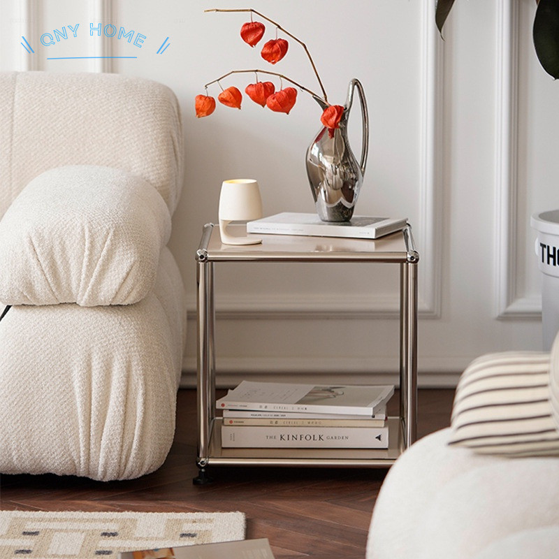 LQ Movable Tea Stainless Trolley Table Medieval Modern Cart Steel Korea ...