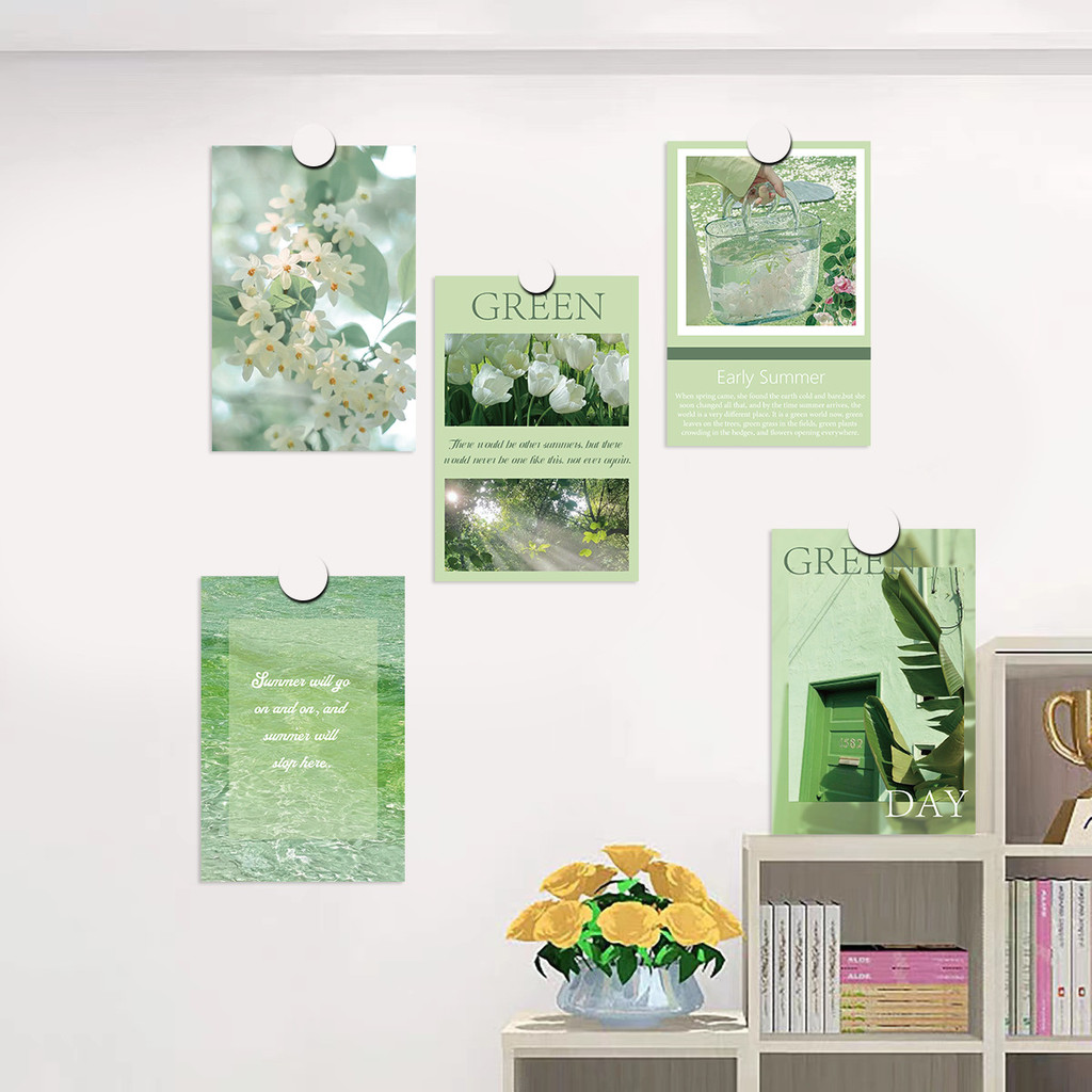 10pcs Aesthetic Posters Green Wall Collage Matcha green Wall Collage ...