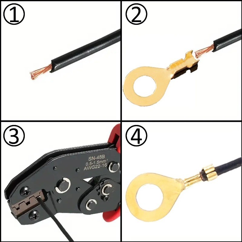 150Pcs Boxed DJ431 Wire Connector M3 M4 M5 M6 M8 M10 O-type Terminal ...