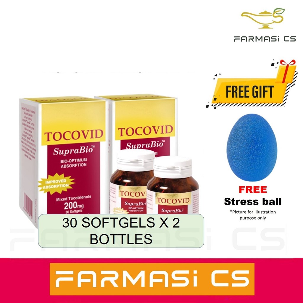 Tocovid Suprabio 200mg 30 softgels x 2 Bottles (TWIN) EXP:03/2027 FREE ...