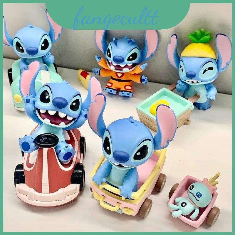 Lilo Delightful And Stitch Pvc Figures Set In Red Blue Pink And Yellow ...