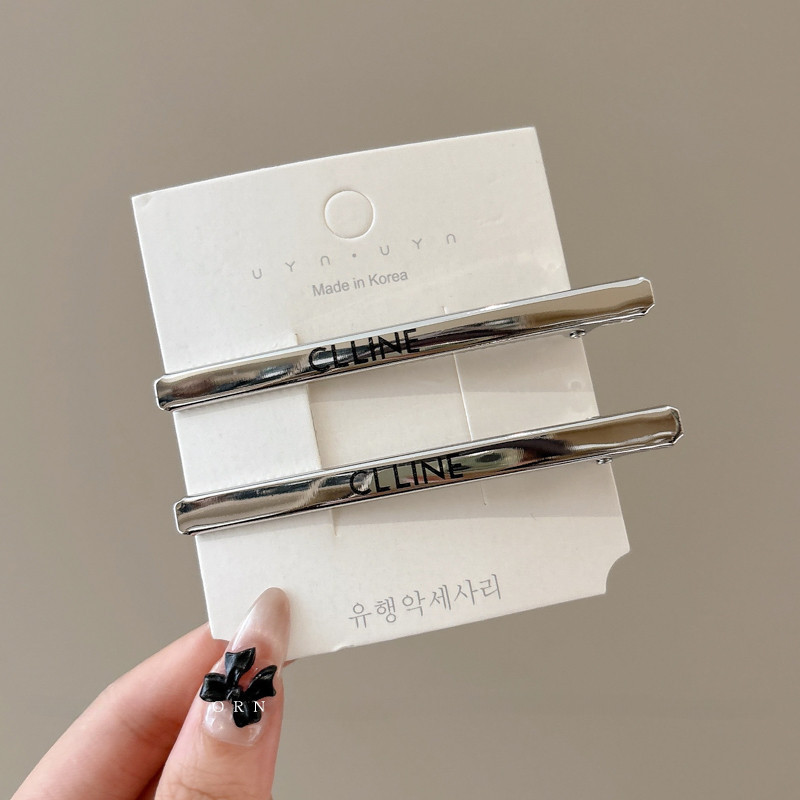 JOJO COCO 2pcs Metal Hair Clip Women's Forehead Side Bangs One-line ...