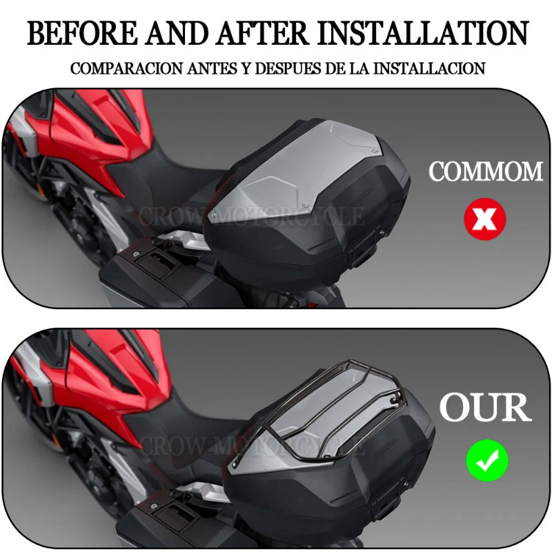 NC750X New Motorcycle Rear Trunk Luggage Rack Rail Tour Pack Carrier ...