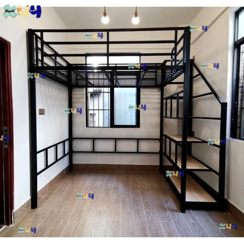 RHY Loft Thicken Double Decker Organizational Storage iron Bed Frame ...