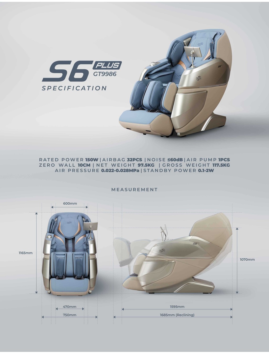 GINTELL S6 Plus 8 Hands Wellness Massage Chair | Shopee Singapore