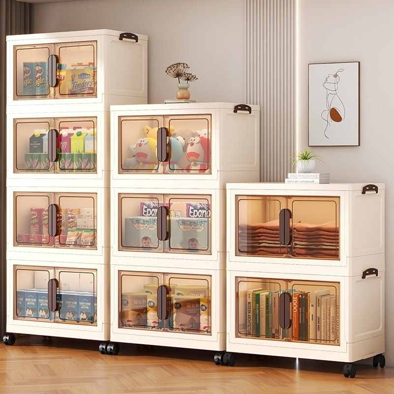 Storage Cabinet Multi-layer Sorting Cabinet Double Door Foldable ...