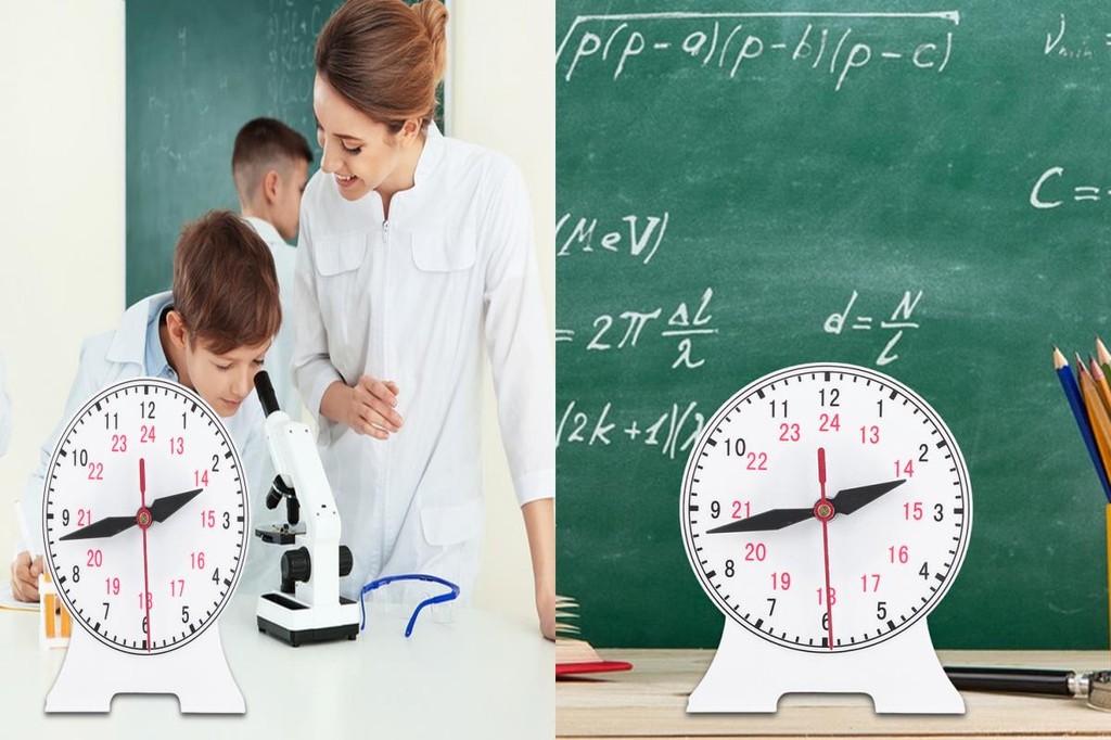 Clock Time Learning Tool Interactive Clock Toy Teaching Clock for Kids ...