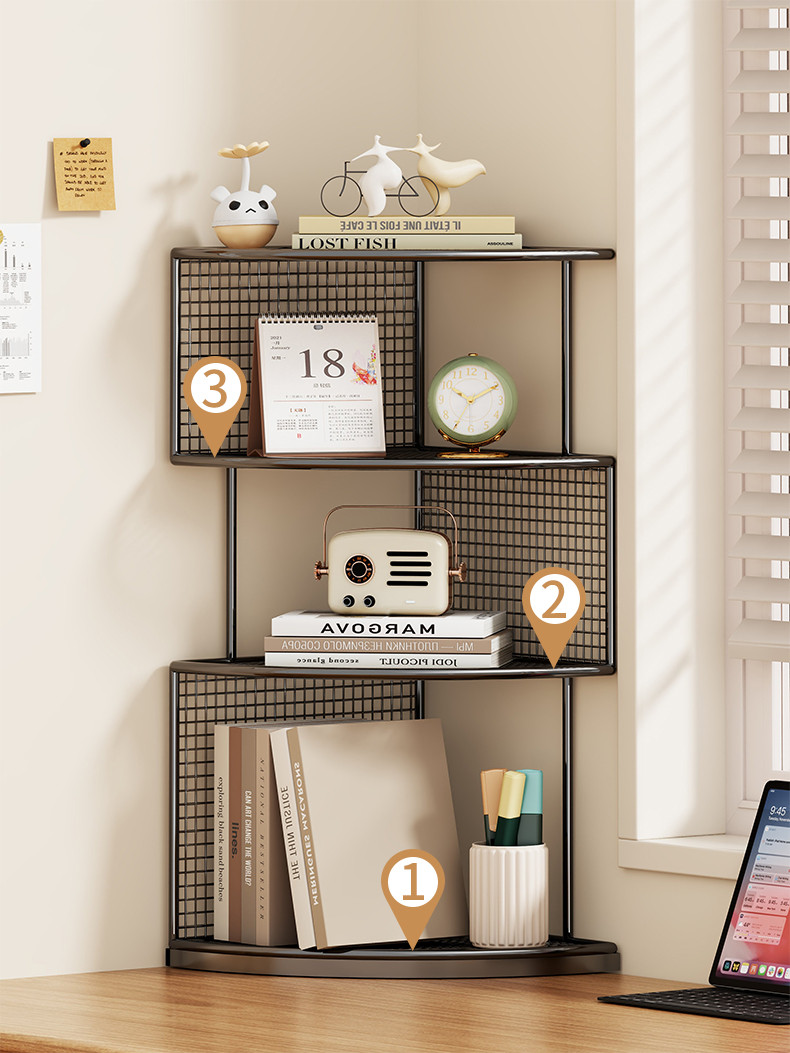 [48H Shipping] Desktop Simple Corner Storage Rack Office Workstation ...