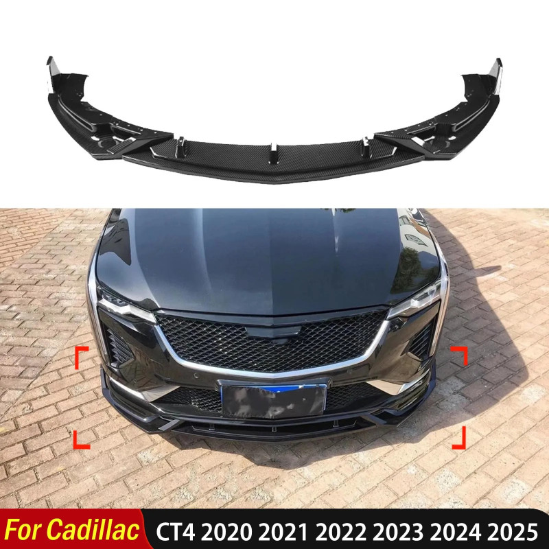 For Cadillac CT4 2020 2021 2022 2023 2024 2025 Front Bumper Spoiler Lip ...