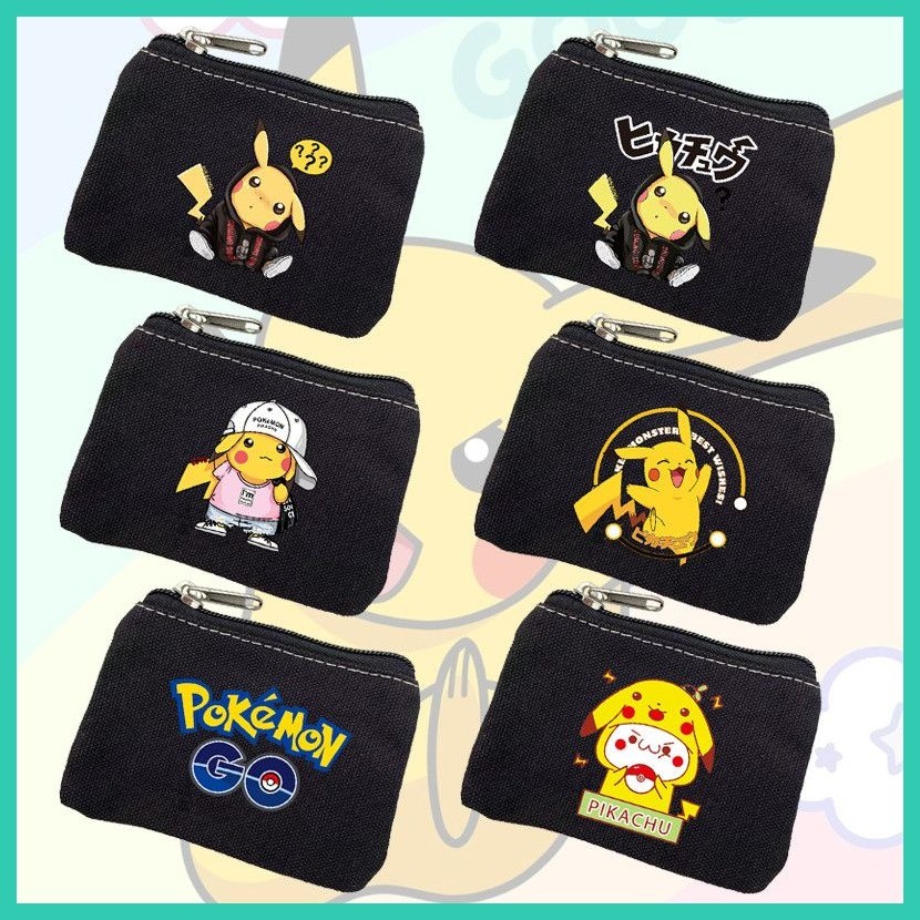 New Wallet Coin Purse Pocket Monsters Pikachu Charmander Bulbasaur ...