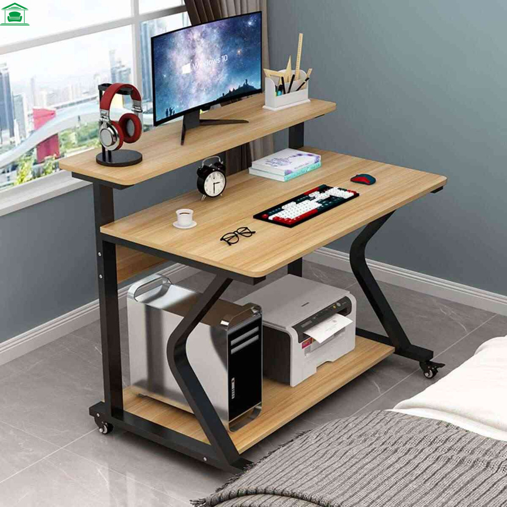 AH Solid Wood Computer Desk Desktop Home Small Apartment Living Room ...