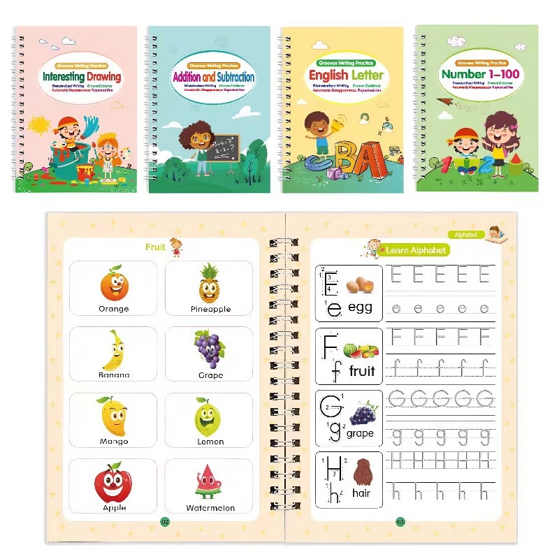 3-5 years old groove educational copybook children's painting digital ...