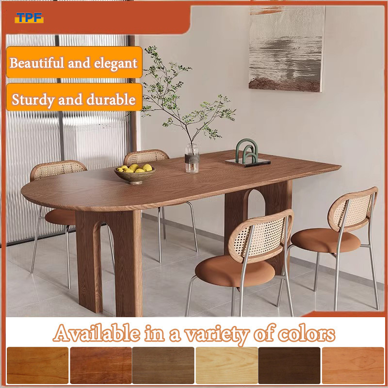 TPF Table, Pure Solid Wood Oval Island Dining Table Wall Mounted Dining ...