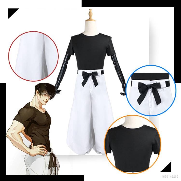 in stock Jason Jujutsu Kaisen Fushiguro Toji Cosplay Top Pants Costume ...