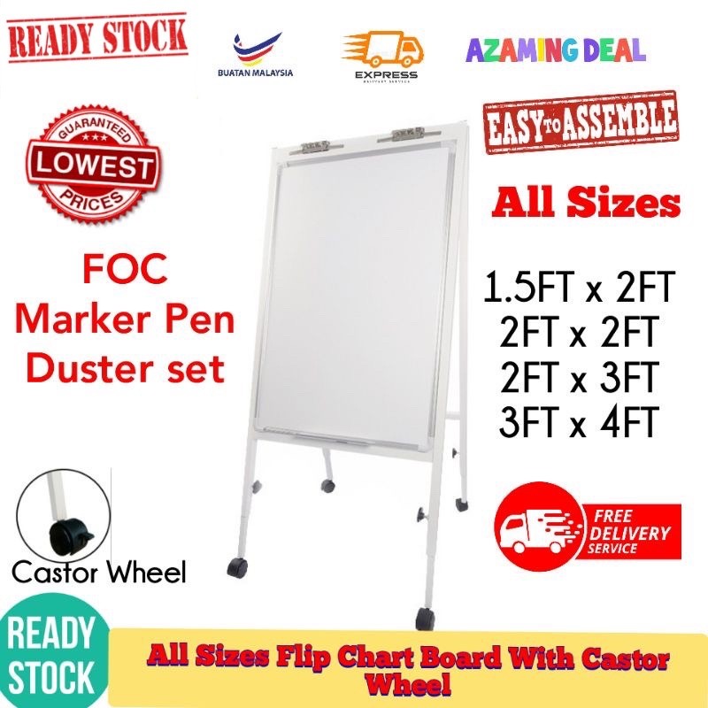 in stock Flip Chart Magnetic Whiteboard With Roller 1.5x2 2x2 2x3 3x4 ...