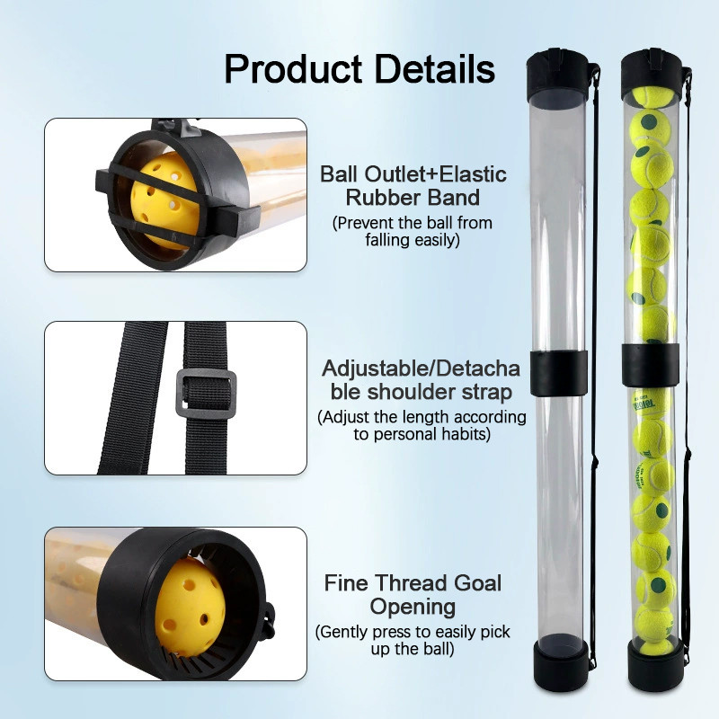Tennis Ball Pickleball Pick Up Tube Retractable Ball Picker with ...