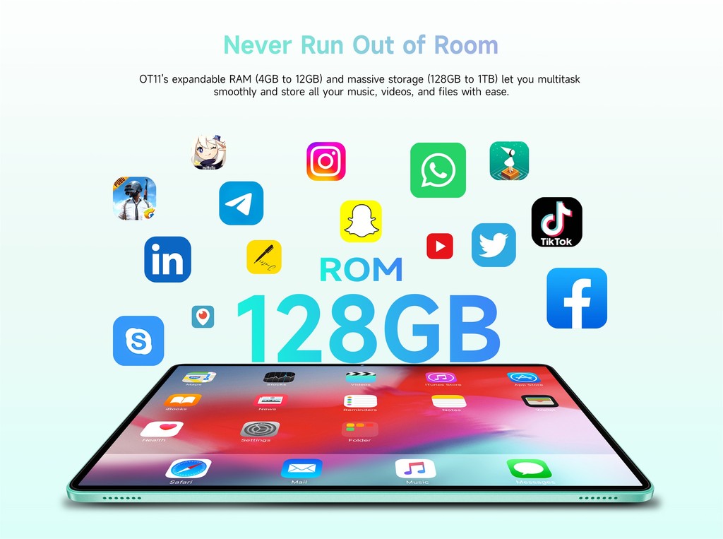 OUKITEL OT11 Android14 Tablet 11inch Crystal Clear Display 16GB+128GB ...