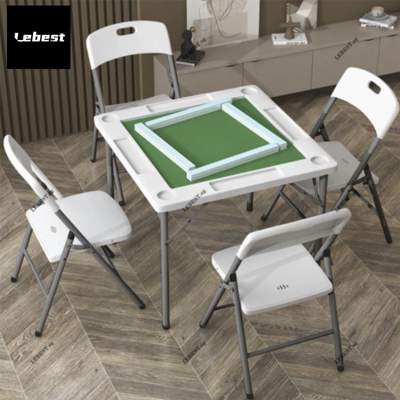 L·T Foldable Mahjong Table Outdoor Home Hand-rub Card Table Small ...