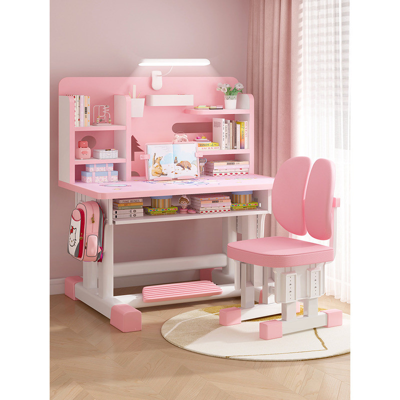 Study Table Ergonomic Height Adjustable Student Study Desk Kids Table ...