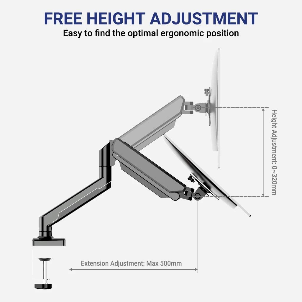 (SG) Adjustable Monitor Arm Computer Monitor Bracket Computer Stand ...