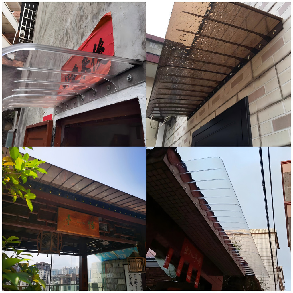 Awning Invisible Canopy 50*100cm Eaves Balcony Patio Cover Rain Strong ...